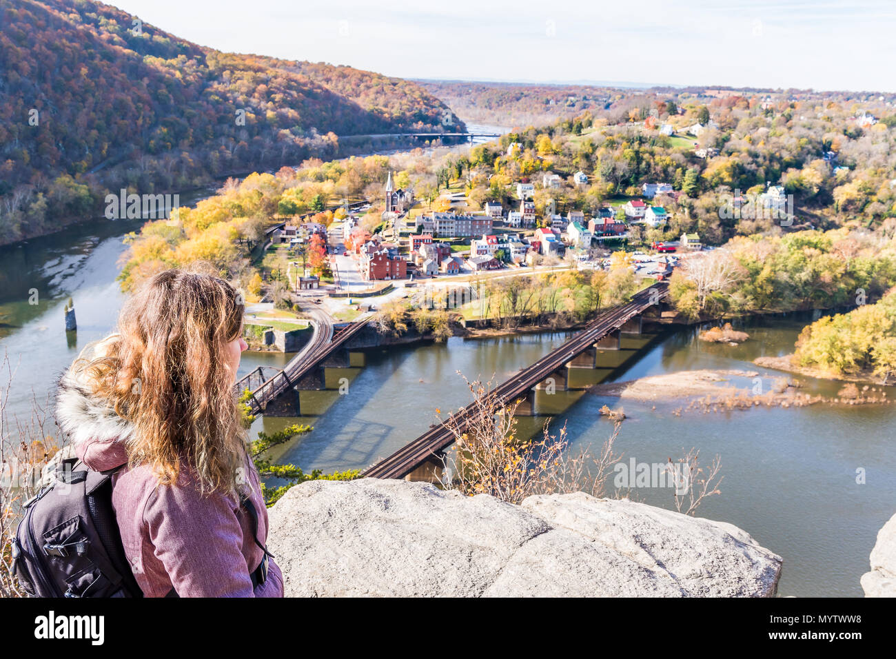 Aerial view harpers ferry west virginia hi-res stock photography and ...