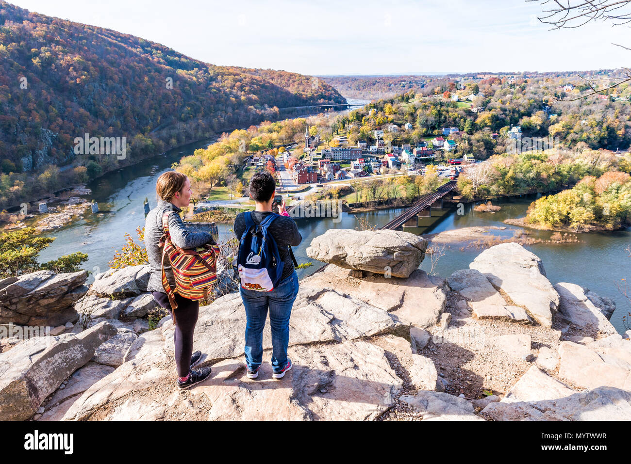 Aerial view harpers ferry west virginia hi-res stock photography and ...