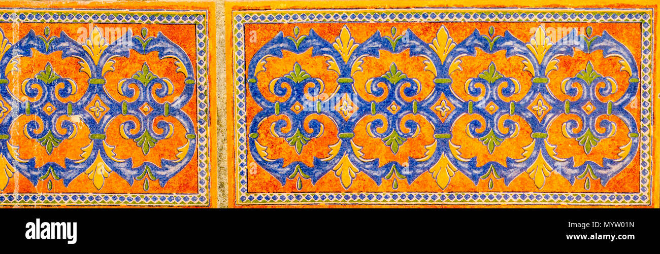 Traditional ornamental Spanish decorative tiles, original ceramic tiles ...