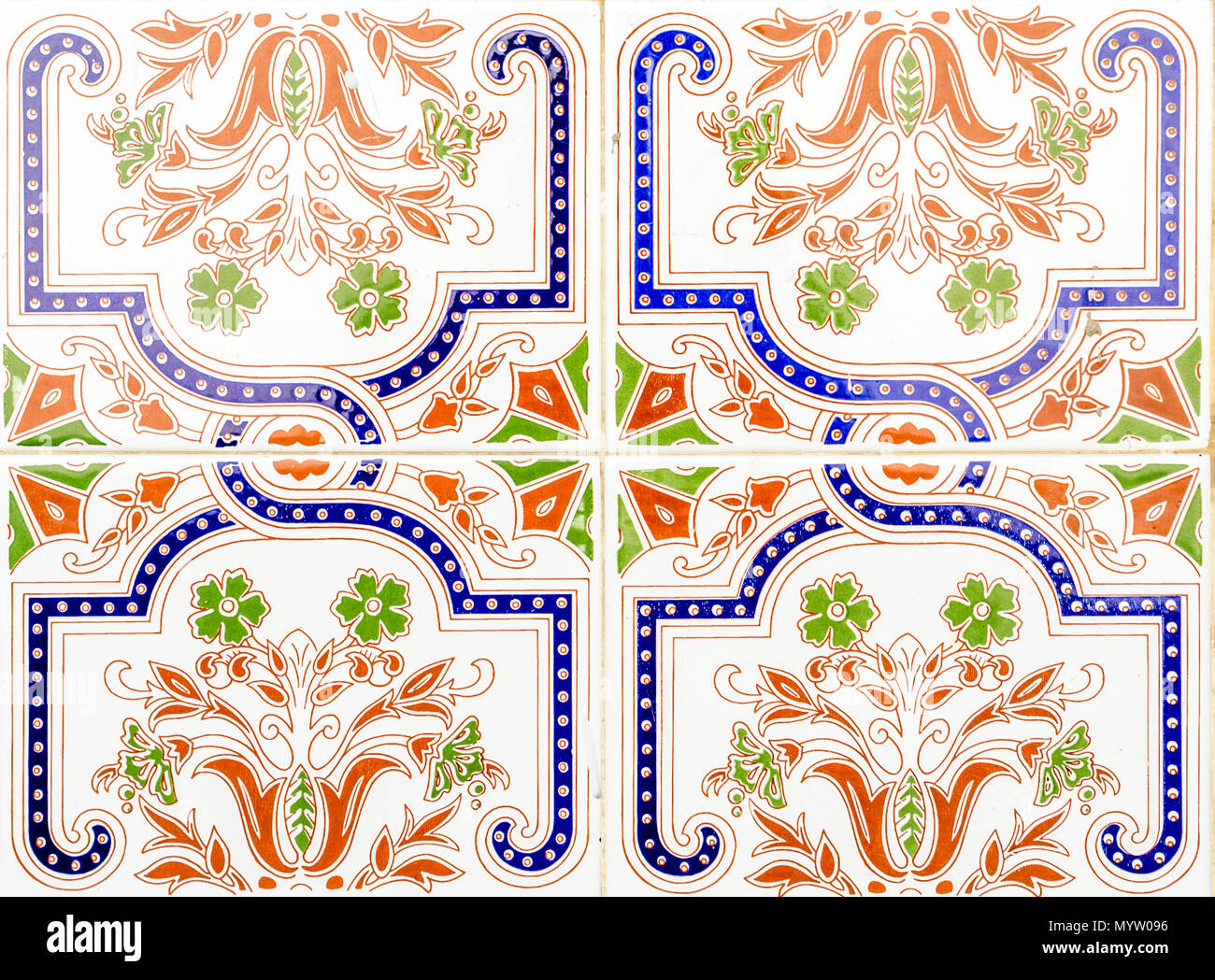Traditional ornamental Spanish decorative tiles, original ceramic tiles ...