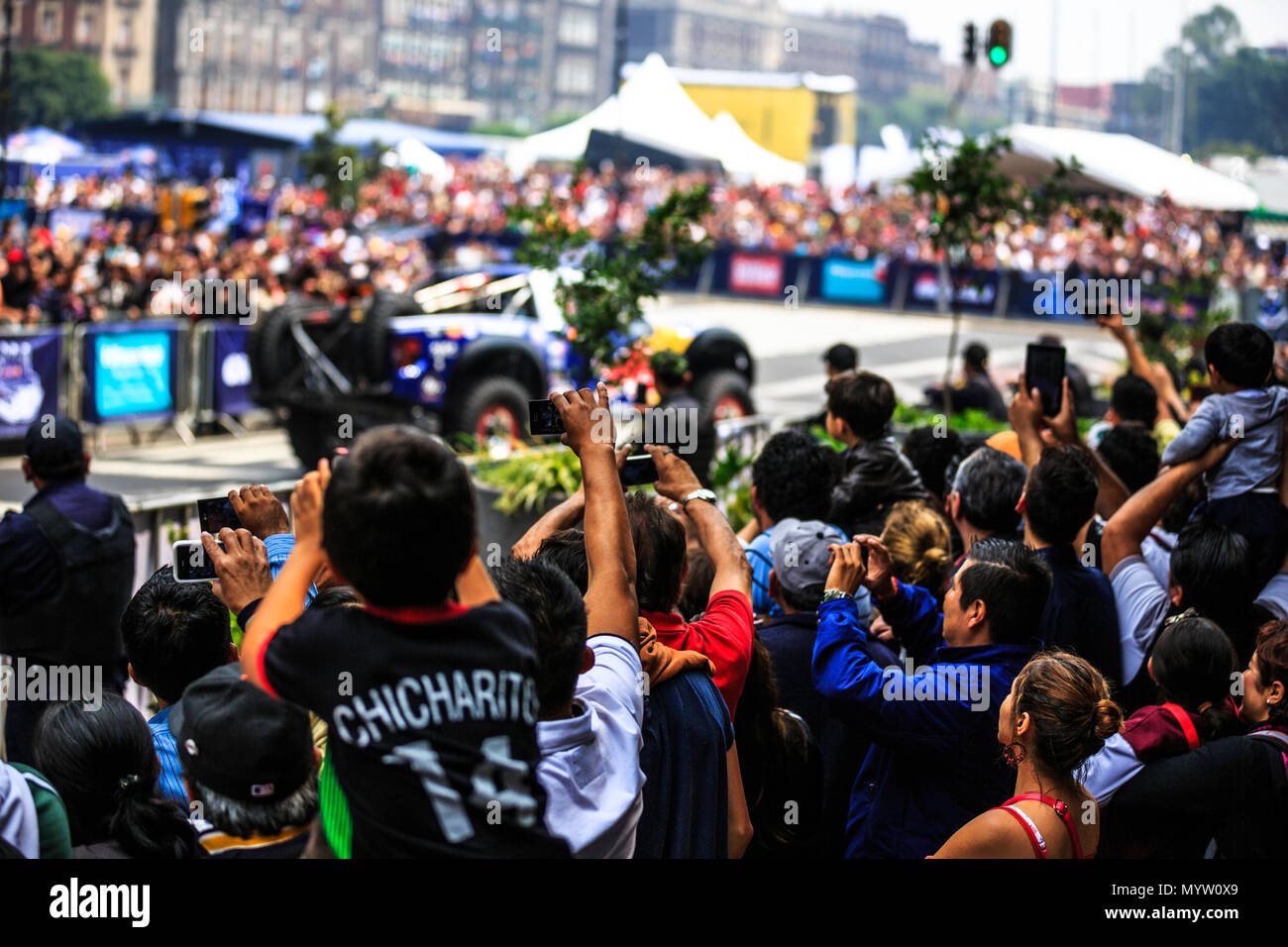 Mexico City, Mexico - June 27, 2015: Gustavo Vildosola driving around ...
