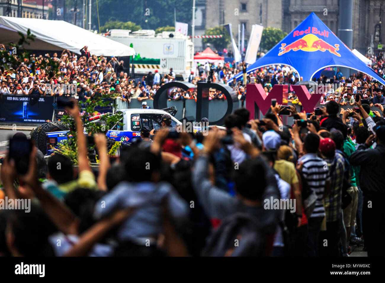 Mexico City, Mexico - June 27, 2015: Gustavo Vildosola driving around ...