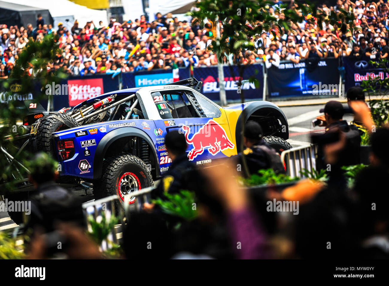 Mexico City, Mexico - June 27, 2015: Gustavo Vildosola driving around ...