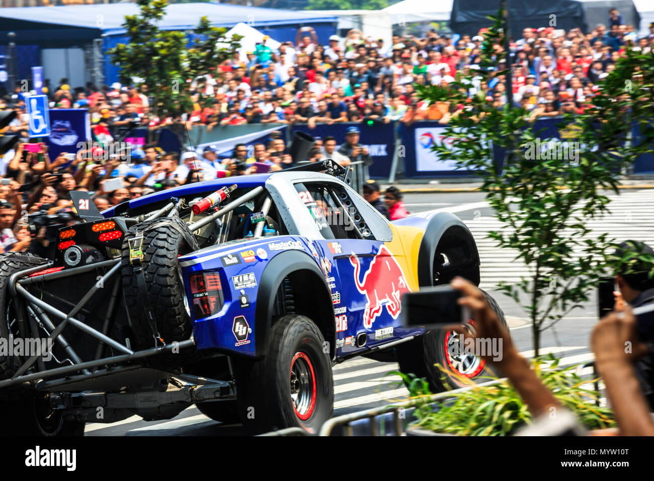 Mexico City, Mexico - June 27, 2015: Gustavo Vildosola driving around ...