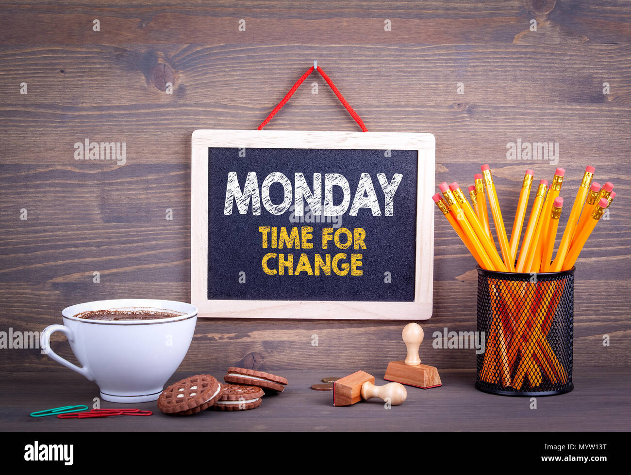 Monday time for change. Business Concept Stock Photo - Alamy