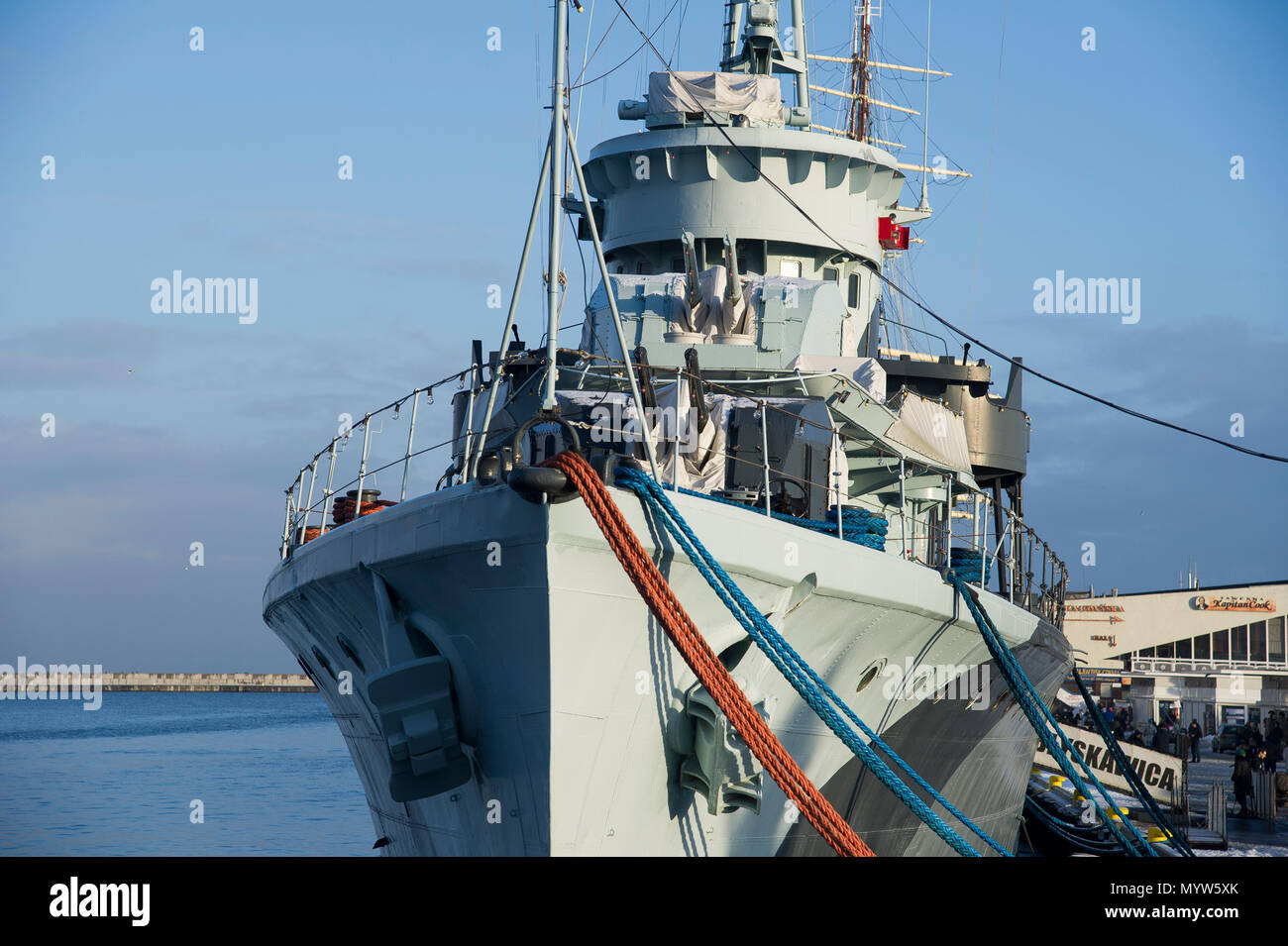 Museum ship ORP Blyskawica is a Grom class destroyer which served in ...