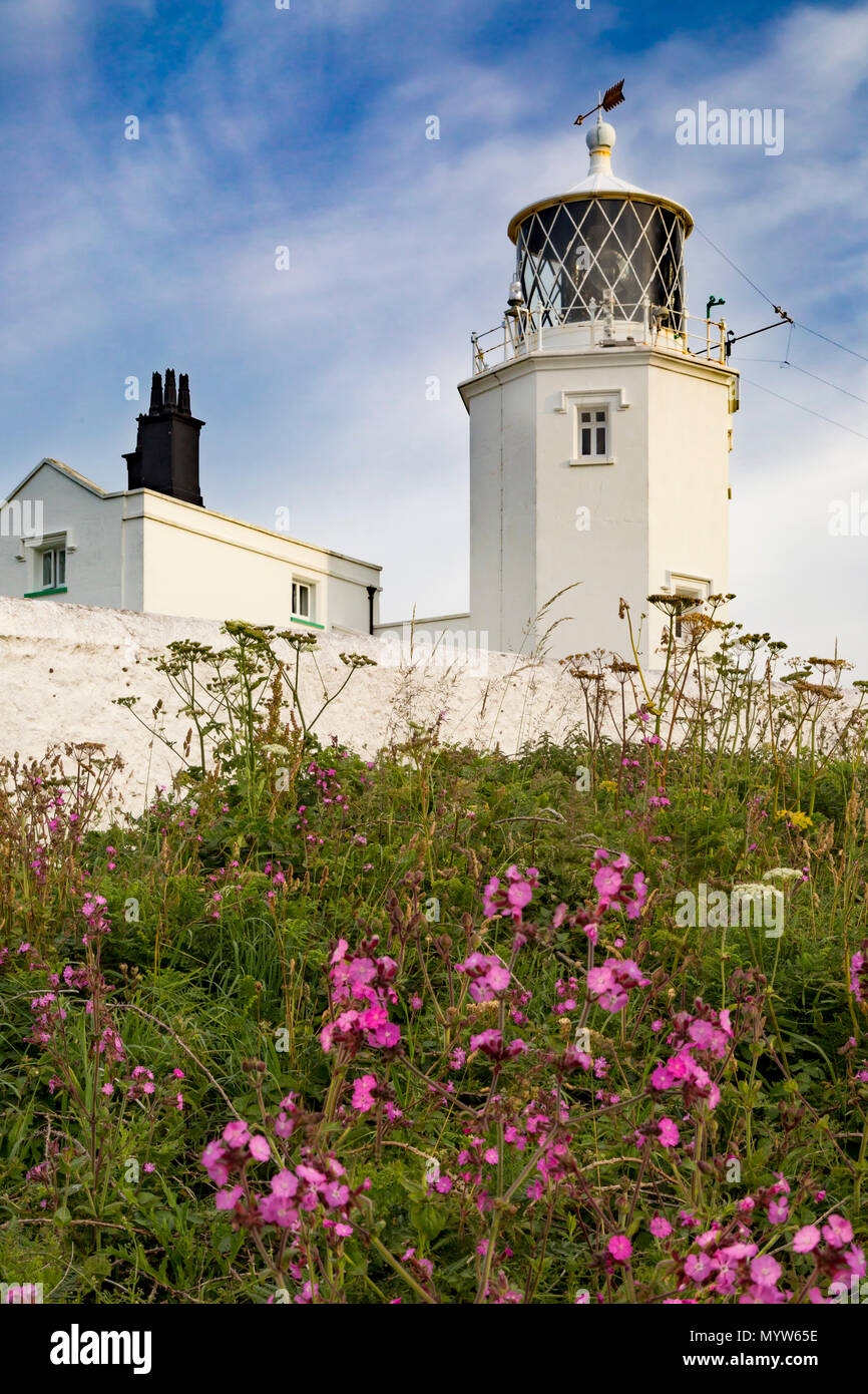Early morning over the Lizard Lighthouse (built 1751), Lizard Point ...