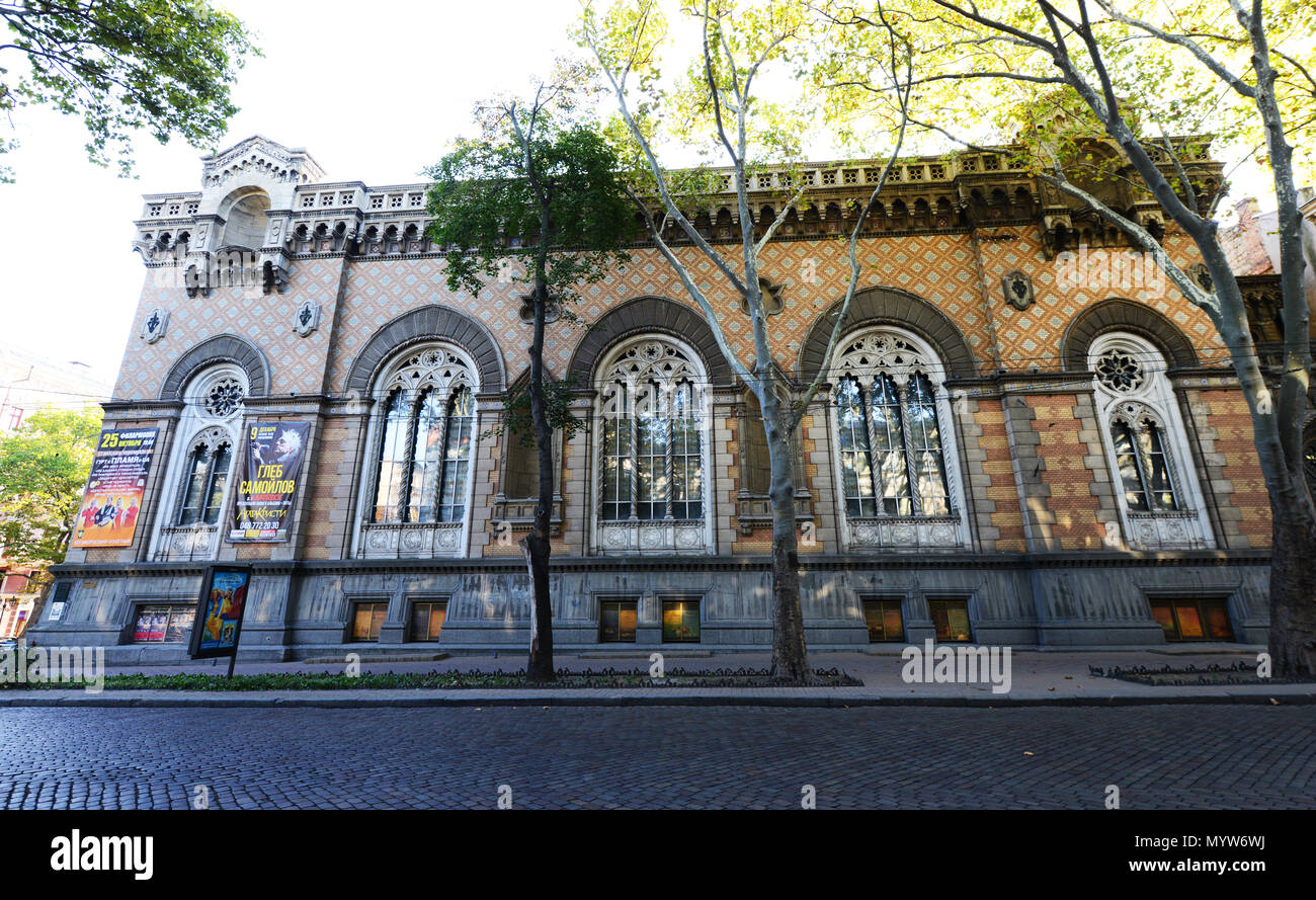 Beautiful old buildings along Pushkin street in Odessa, Ukraine Stock ...