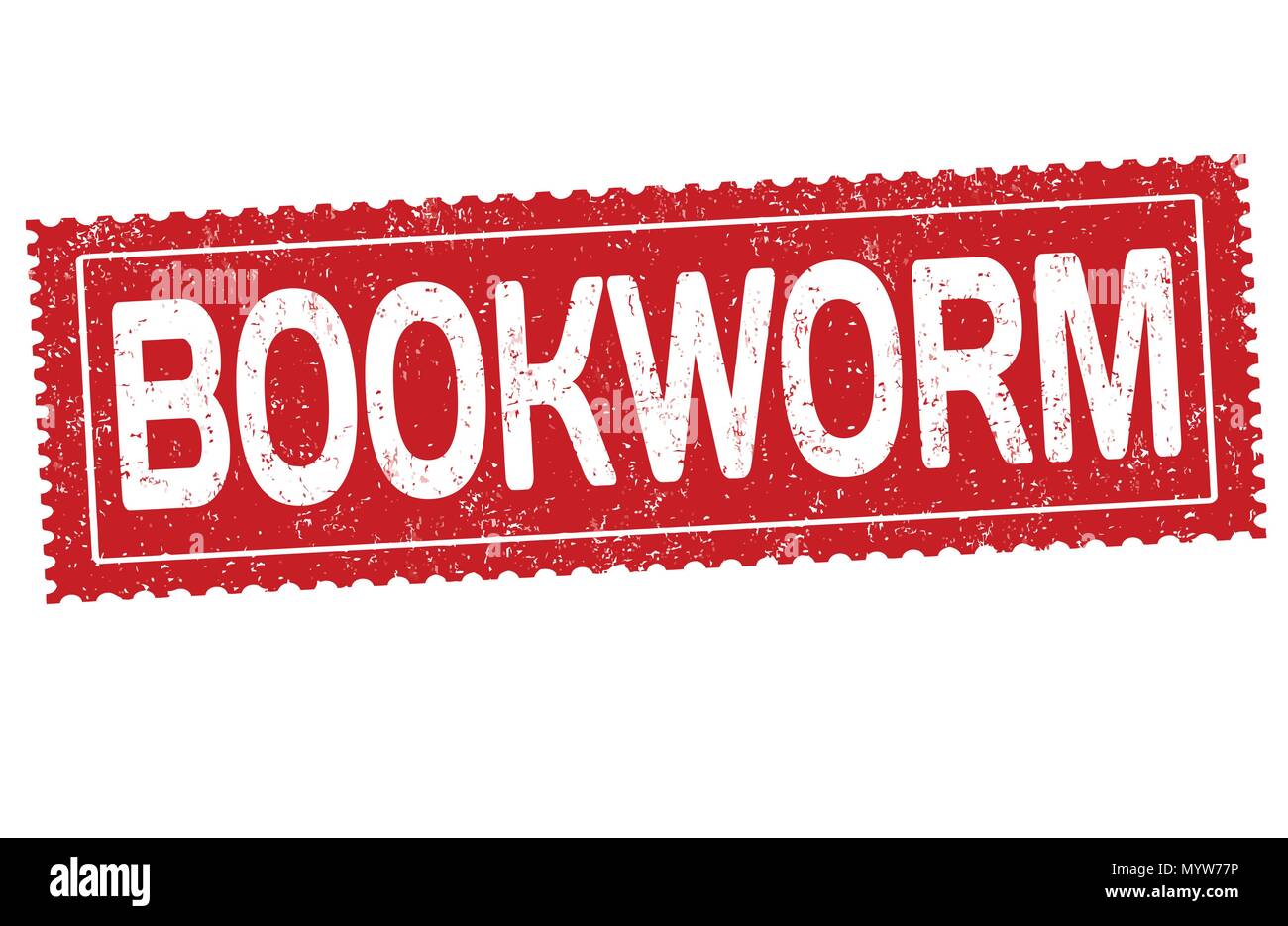 Bookworm grunge rubber stamp on white background, vector illustration ...