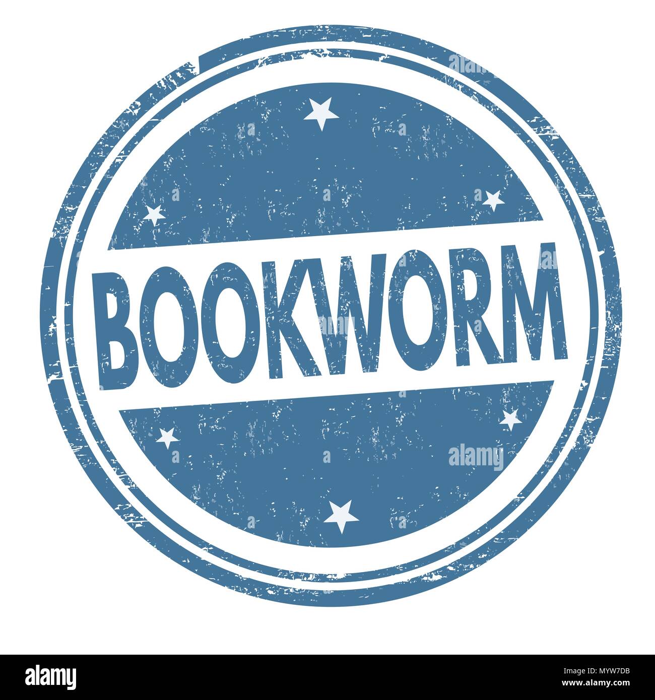 Bookworm grunge rubber stamp on white background, vector illustration ...