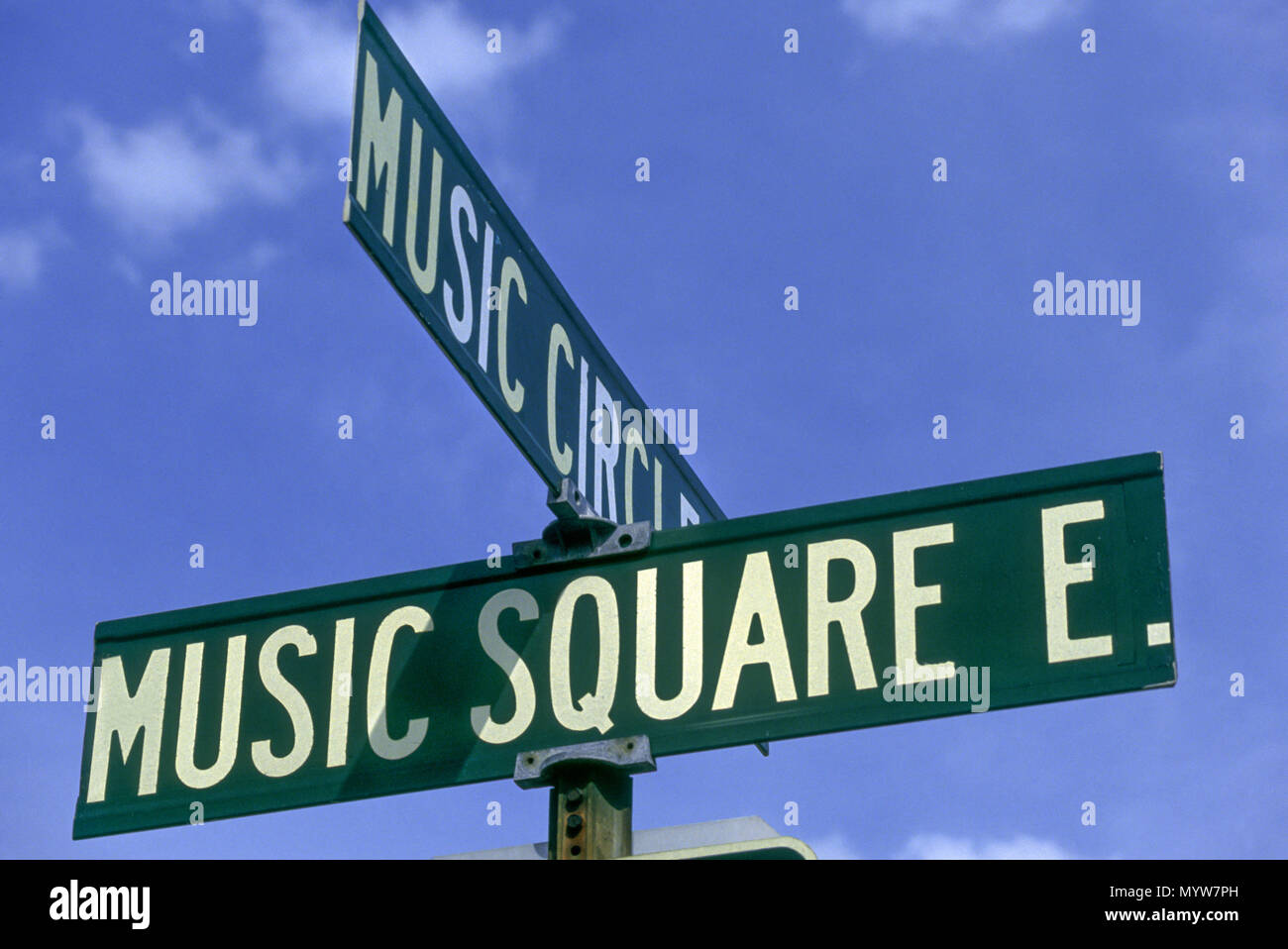 1992 HISTORICAL MUSIC SQUARE MUSIC CIRCLE SIGN NASHVILLE TENNESSEE USA ...