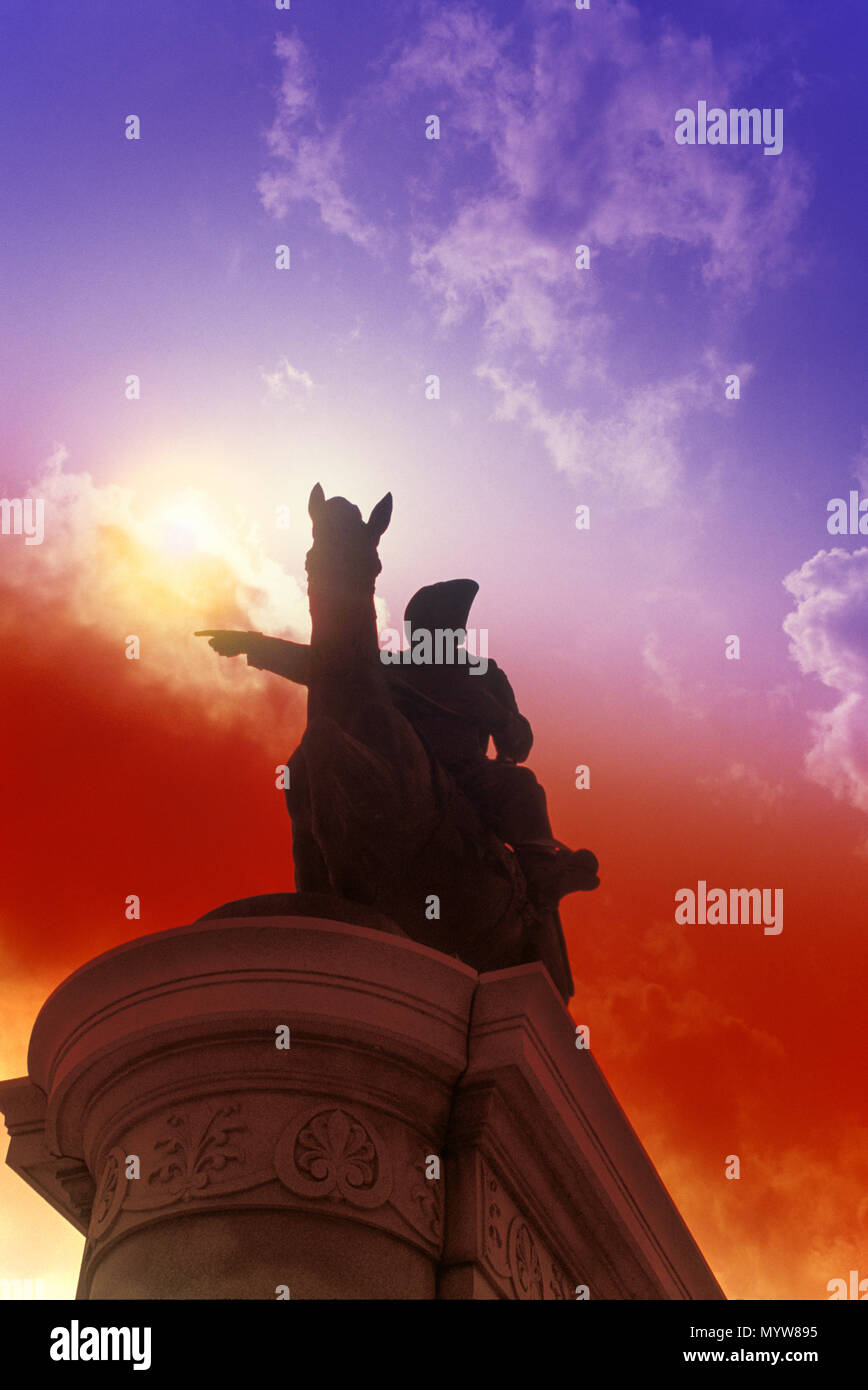 1992 HISTORICAL SAM HOUSTON STATUE HERMANN PARK HOUSTON TEXAS USA Stock ...