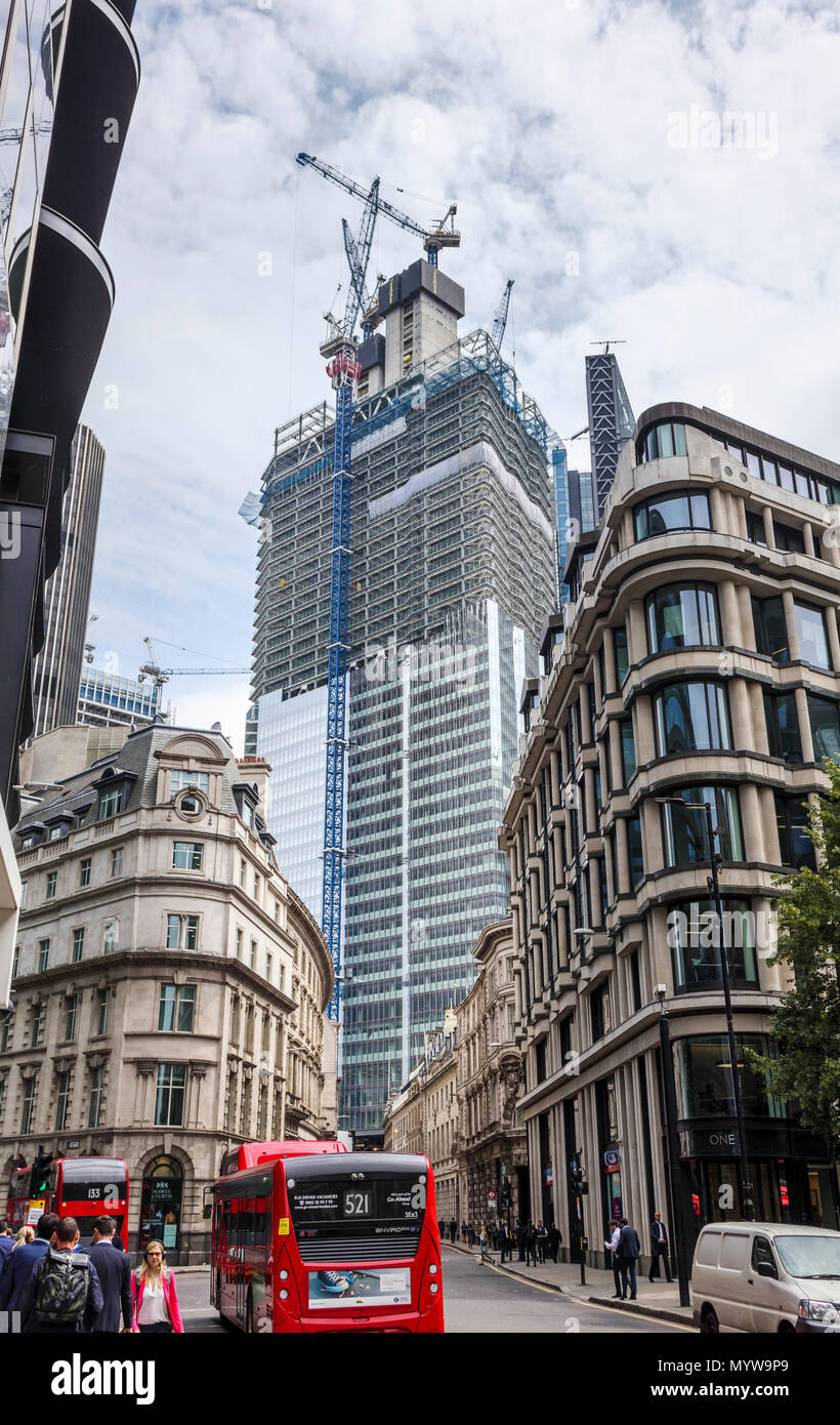 Partially completed skyscraper office tower 22 Bishopsgate under ...