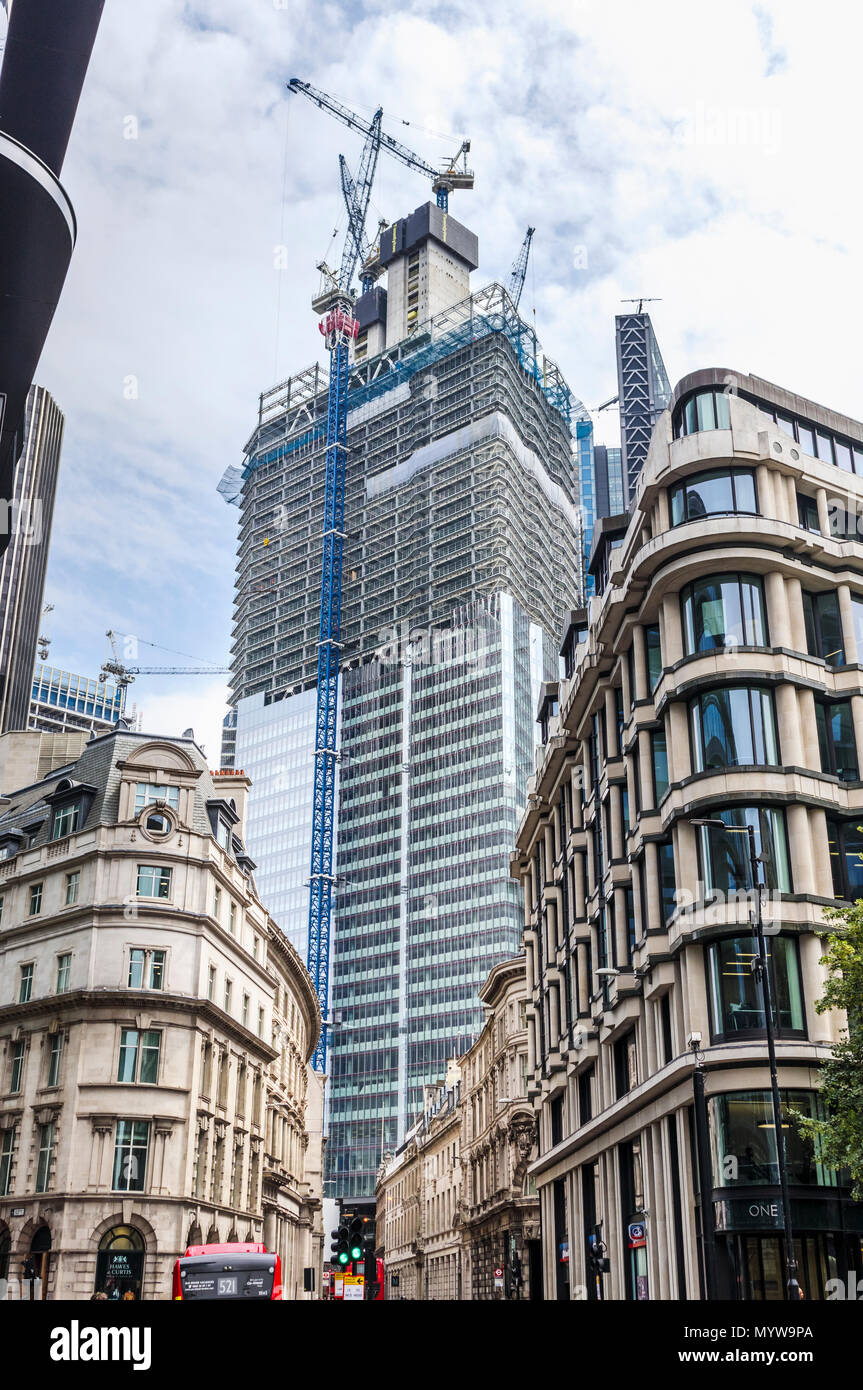 Partially completed skyscraper office tower 22 Bishopsgate under ...