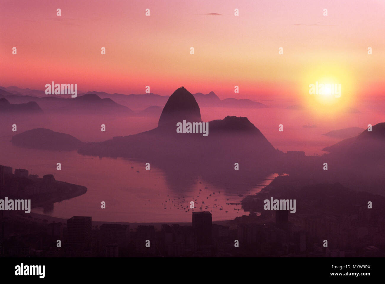 1992 HISTORICAL SUGARLOAF URCA MOUNTAIN BUTAFOGO BAY RIO DE JANEIRO ...