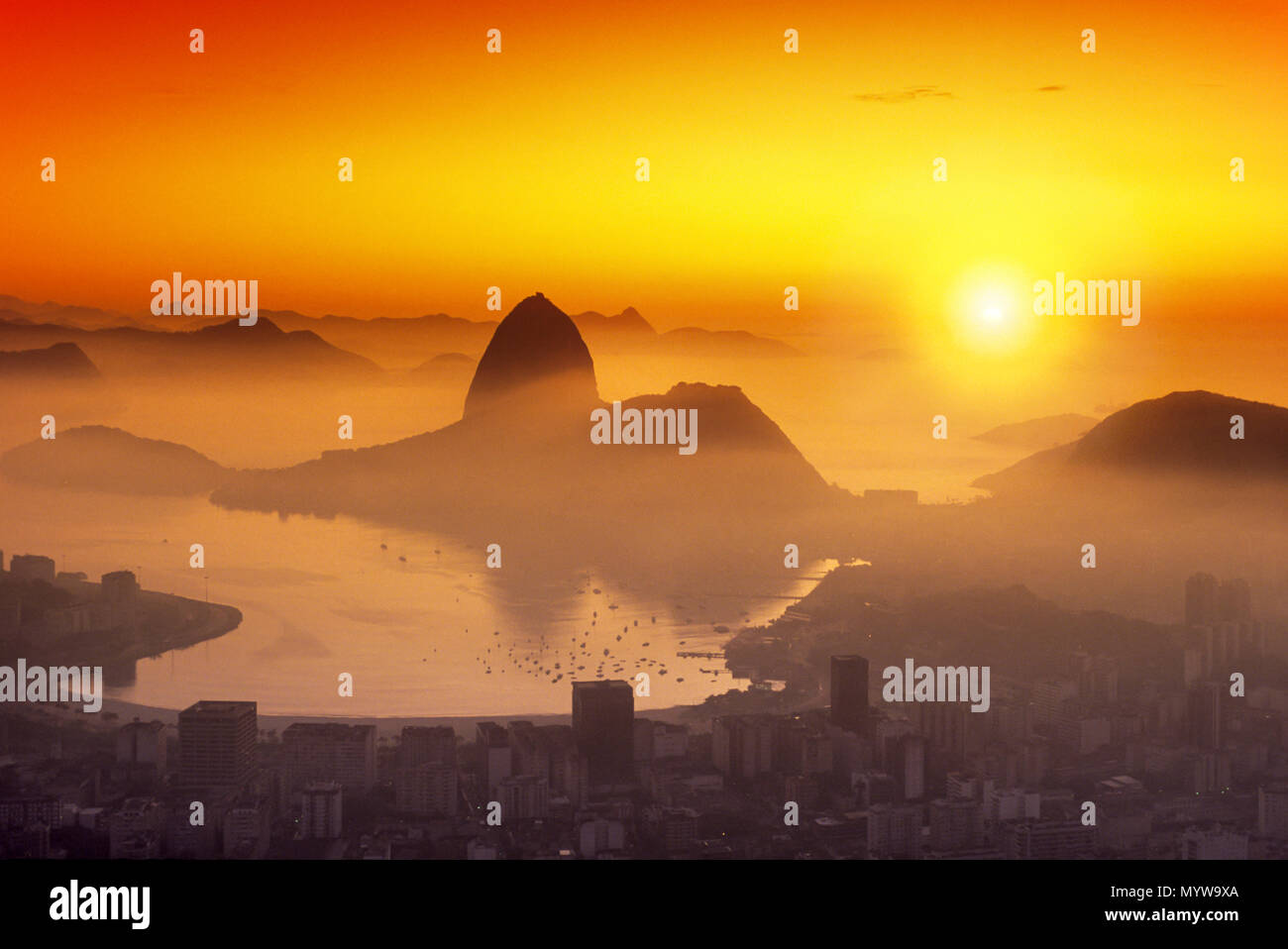 1992 HISTORICAL SUGARLOAF URCA MOUNTAIN BUTAFOGO BAY RIO DE JANEIRO ...