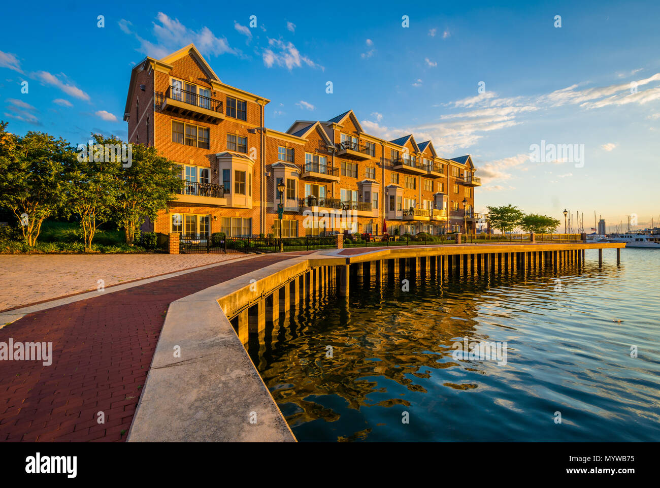 Baltimore canton waterfront sunset hi-res stock photography and images ...