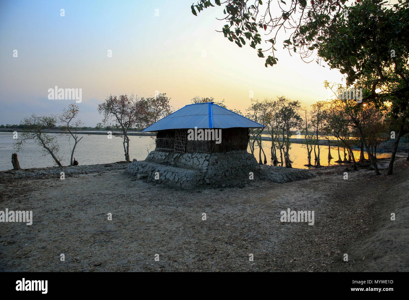View of a desiccated floodplain at Gabura union in Shyamnagar Upajila ...