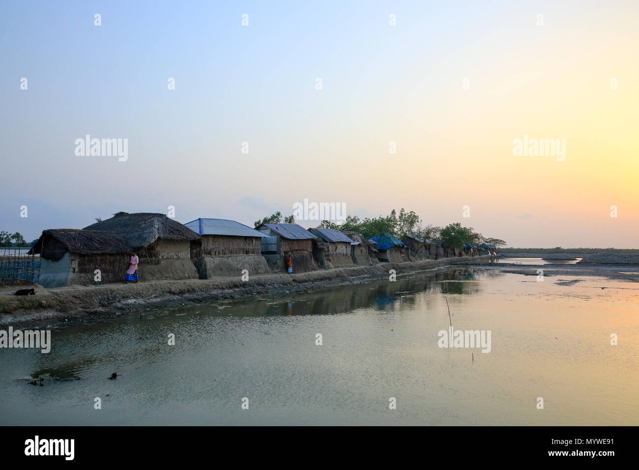 View of a desiccated floodplain at Gabura union in Shyamnagar Upajila ...