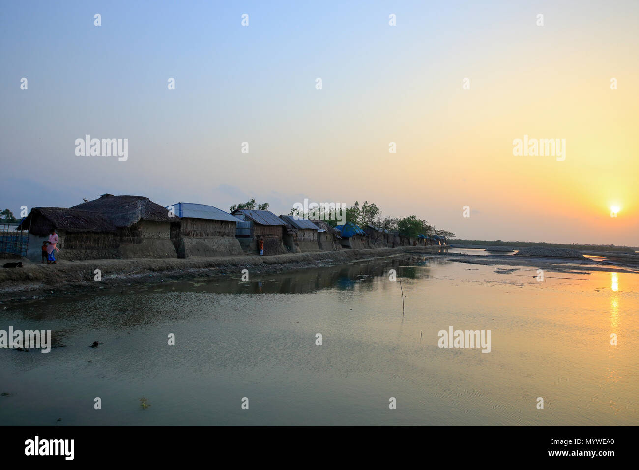 View of a desiccated floodplain at Gabura union in Shyamnagar Upajila ...