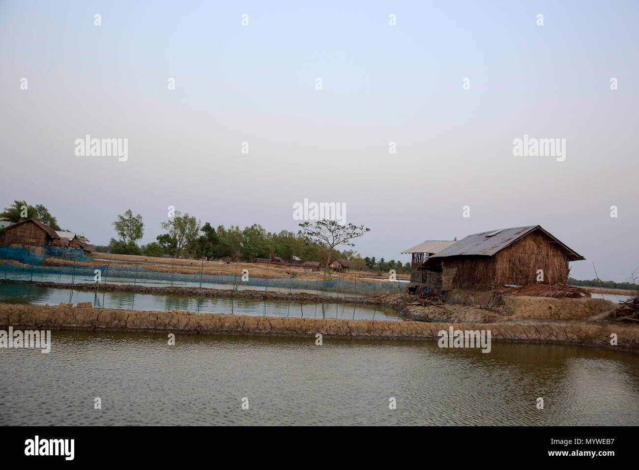 View of a desiccated floodplain at Gabura union in Shyamnagar Upajila ...