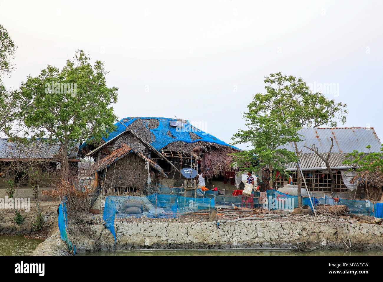 View of a desiccated floodplain at Gabura union in Shyamnagar Upajila ...