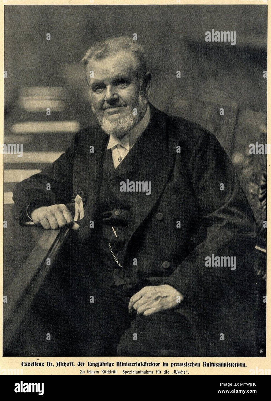 . Deutsch: Exzellenz Dr. Friedrich Althoff. Spezialaufnahme für 'Die ...