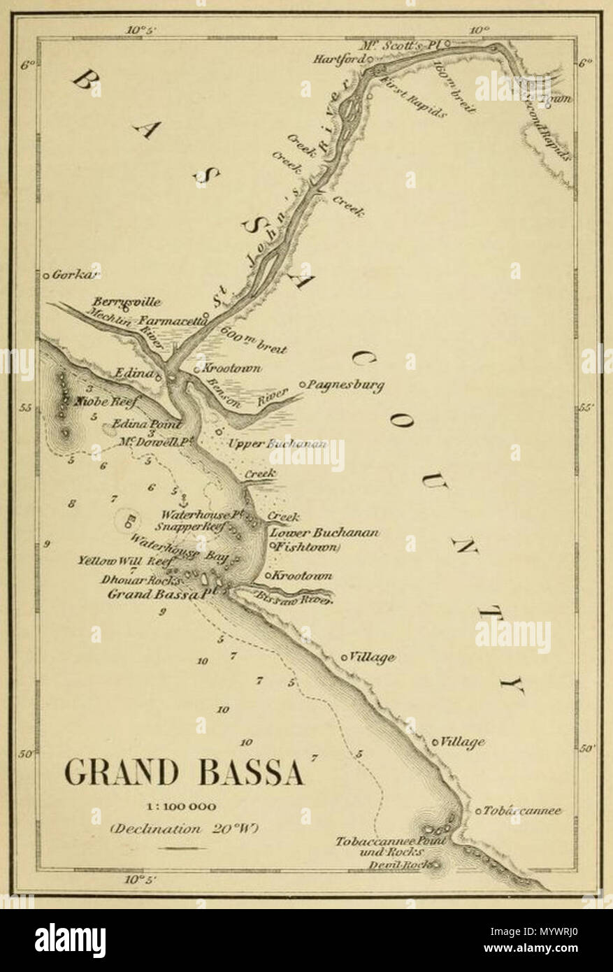 Grand bassa map hi-res stock photography and images - Alamy