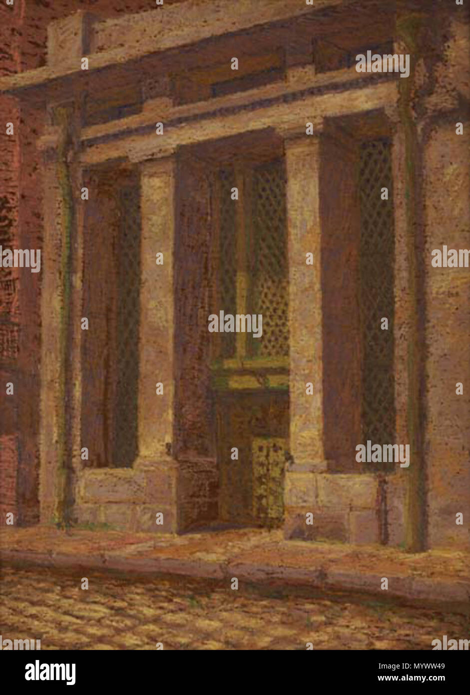 . 'Arsenal Door' 1914 Painting of view of old Arsenal building on Saint ...
