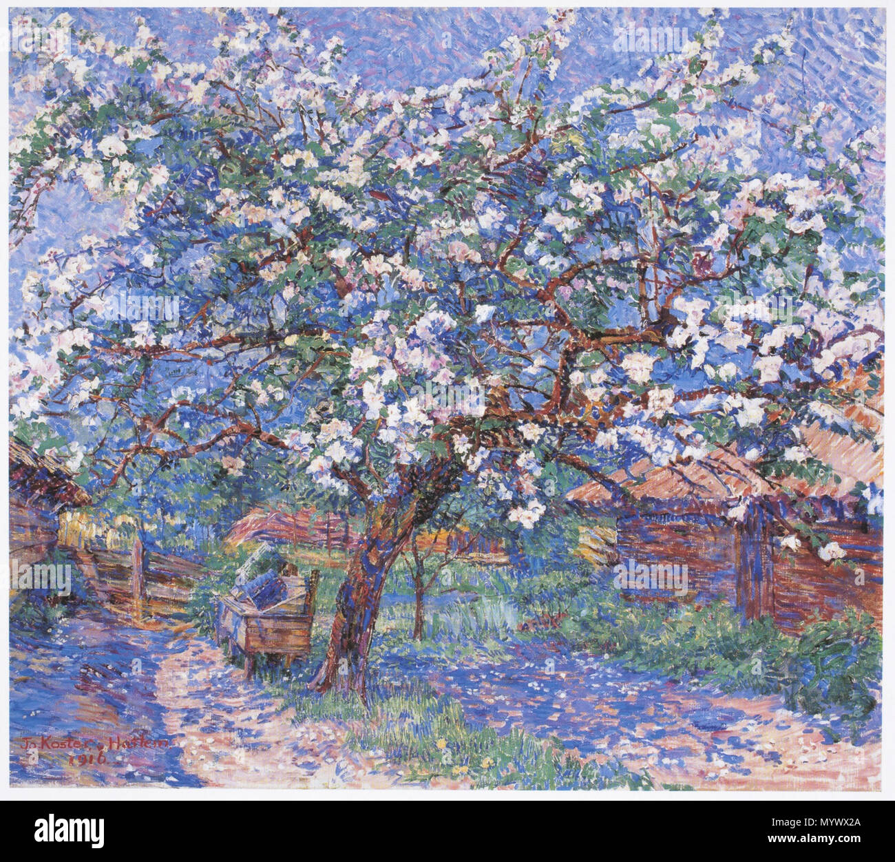 . Nederlands: Bloeiende boom in een tuin (1916) door Jo Koster . 1 ...