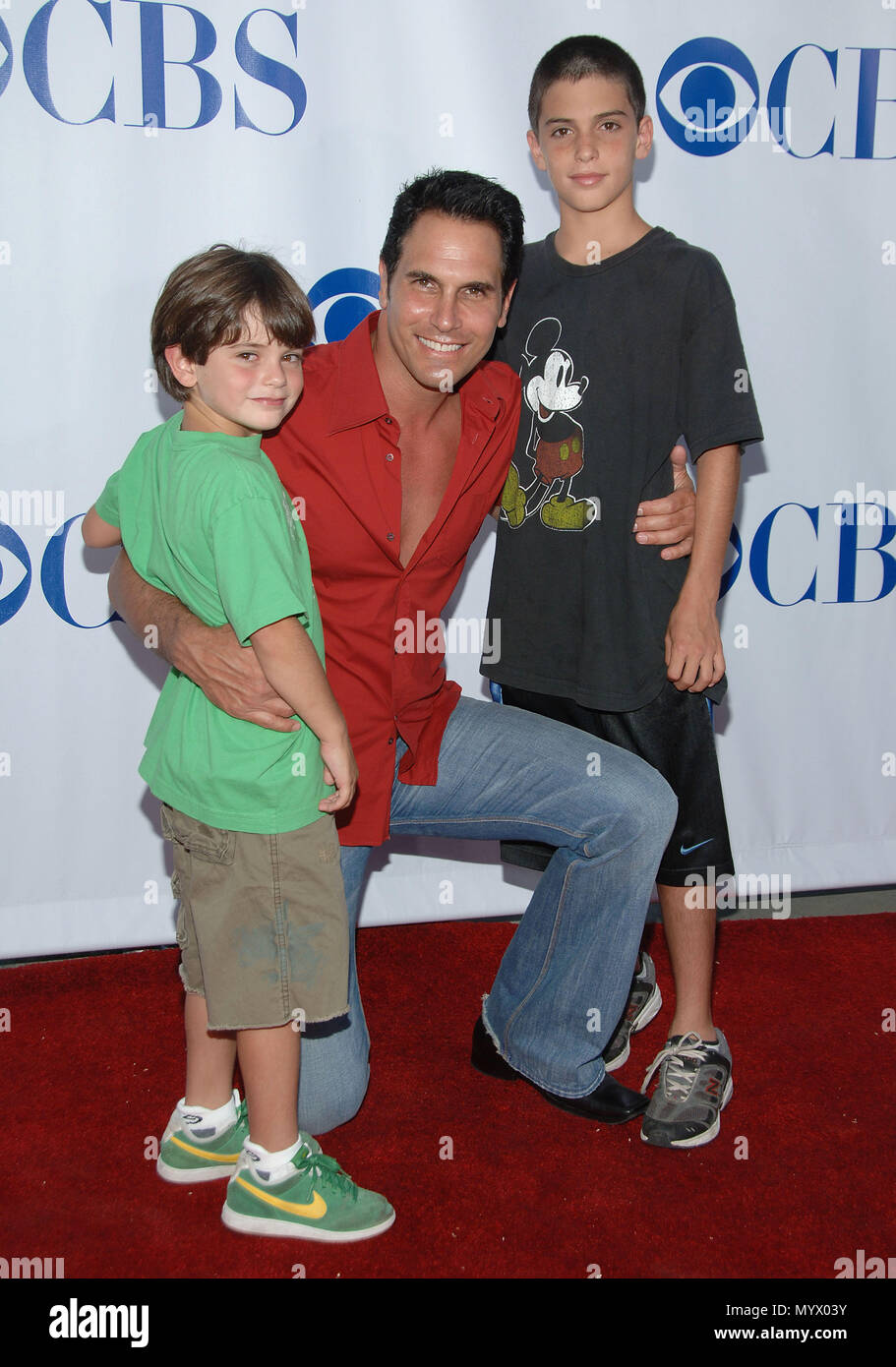 Don Diamont (Y&R) with sons Lucas and Alexander arriving at the CBS ...