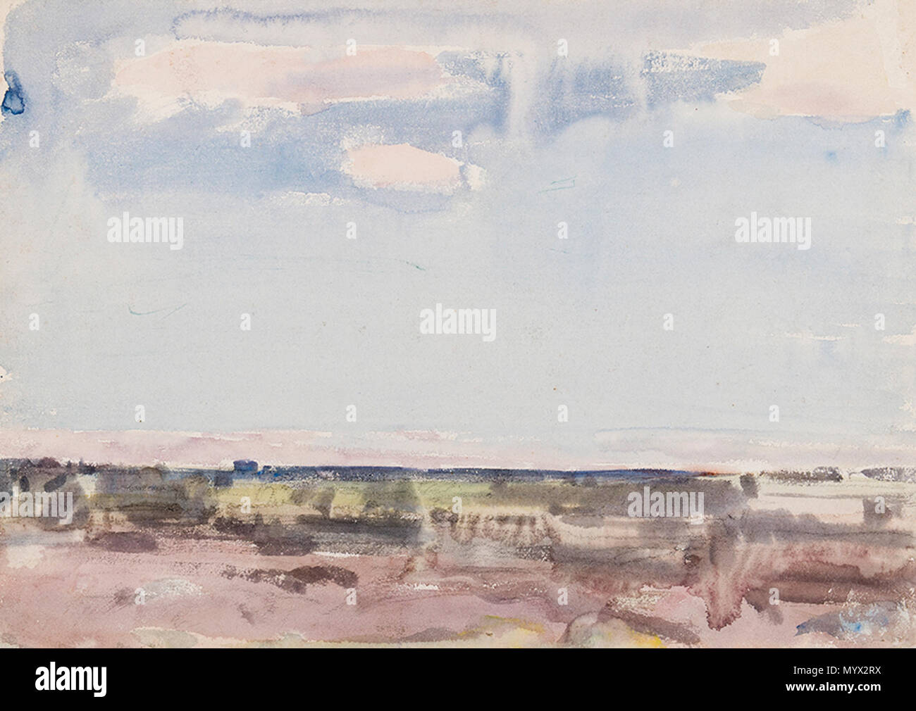 . English: ‘Blyth Valley II’ Watercolour. Inscribed verso. Stamped ...