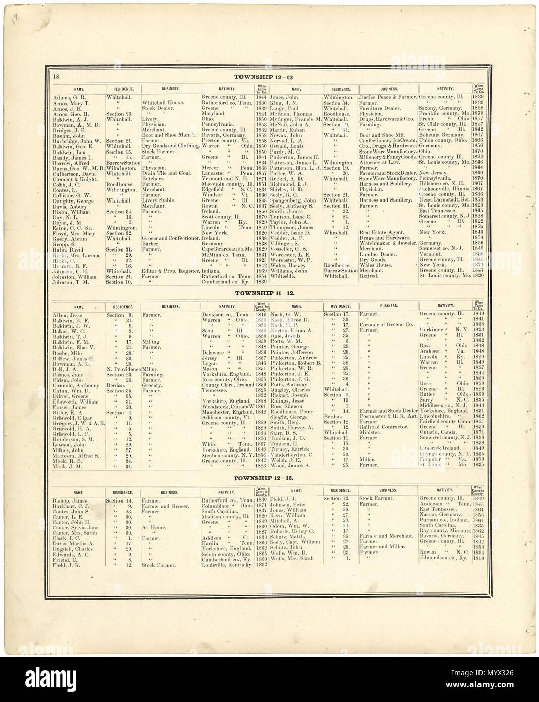 Illinois administrative map hi-res stock photography and images - Alamy