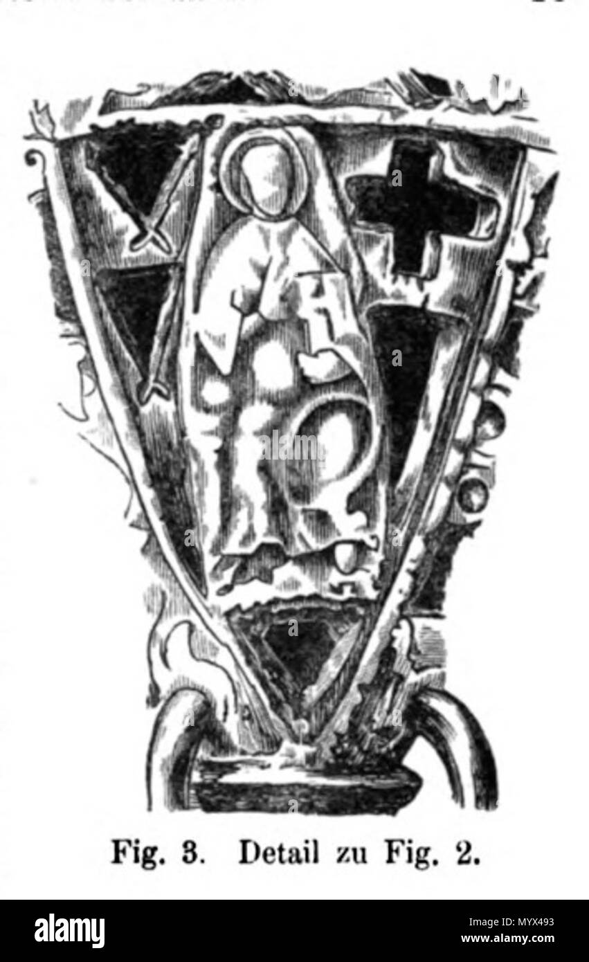 . English: Woodcut illustration of a detail of the so-called Key of ...