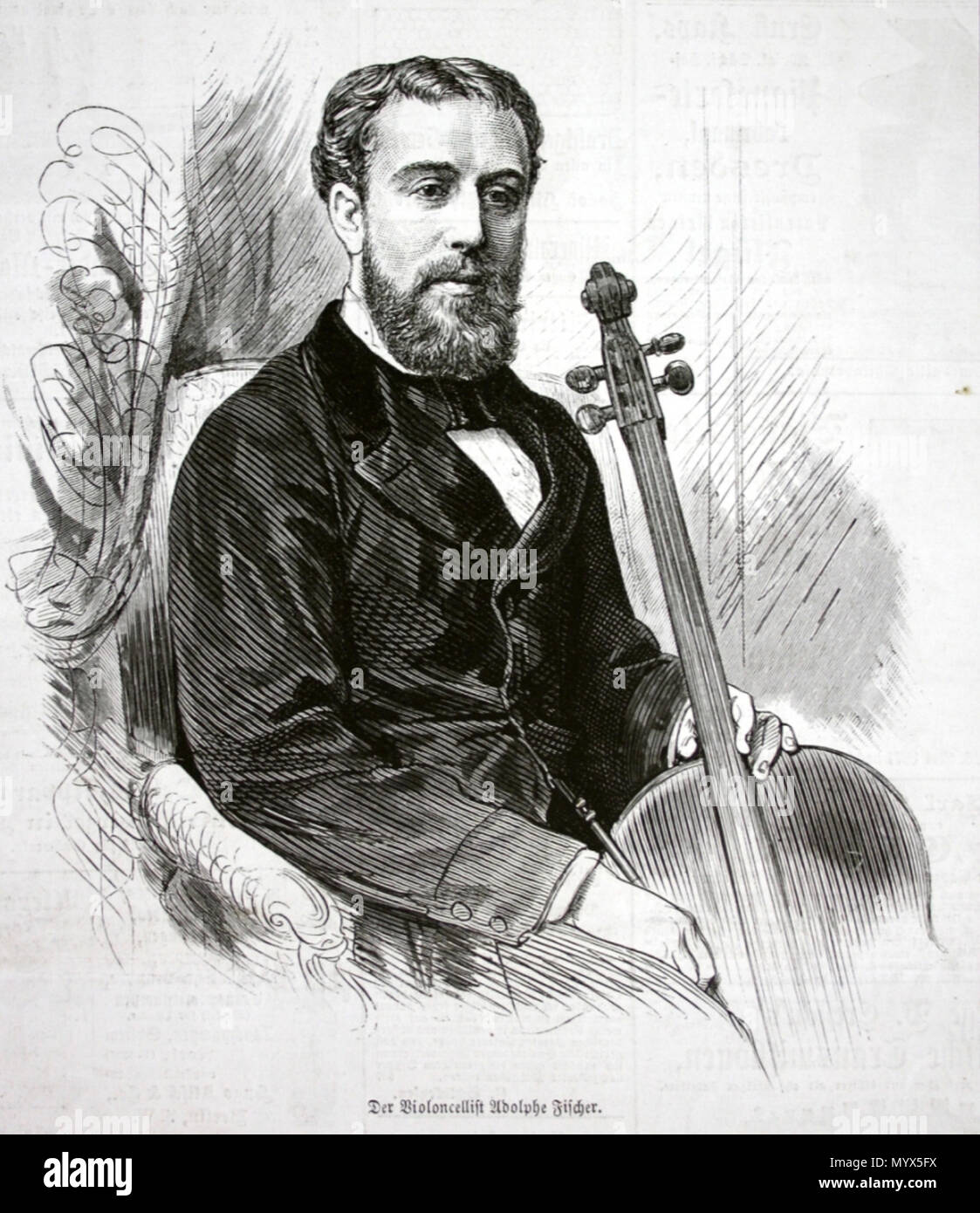. English: The Belgian cellist Adolphe Fischer (1847 or 1850 — 1891 ...