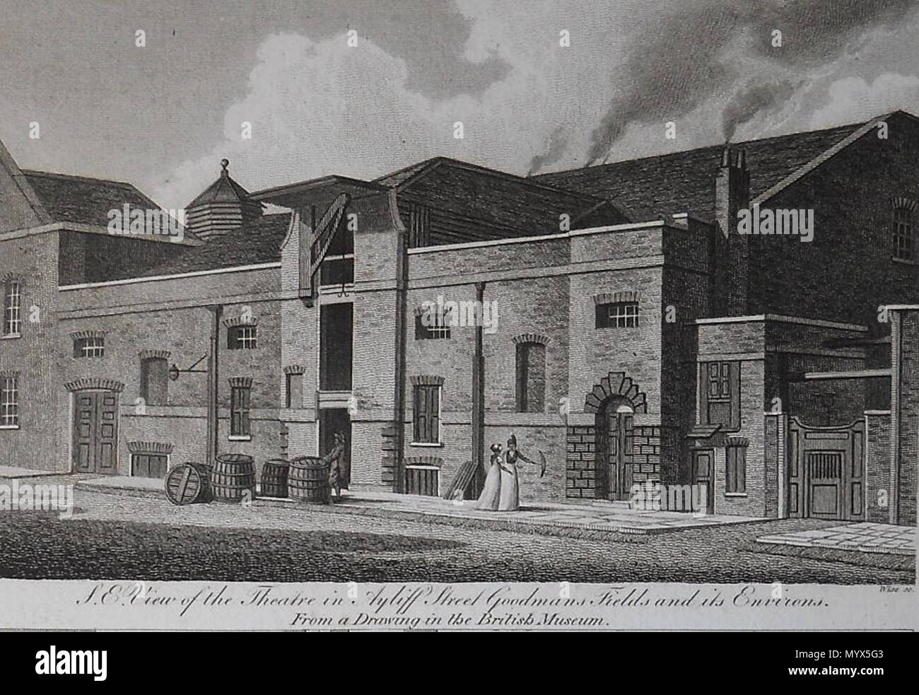 . English: Great Ayliff Street on Goodman's Fields, London . 1813 ...