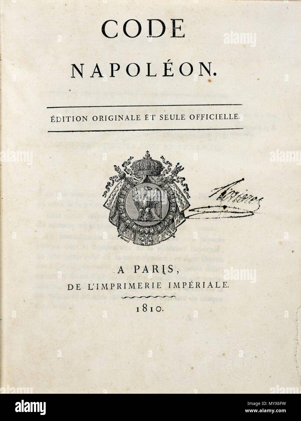 Code napoleon hi-res stock photography and images - Alamy
