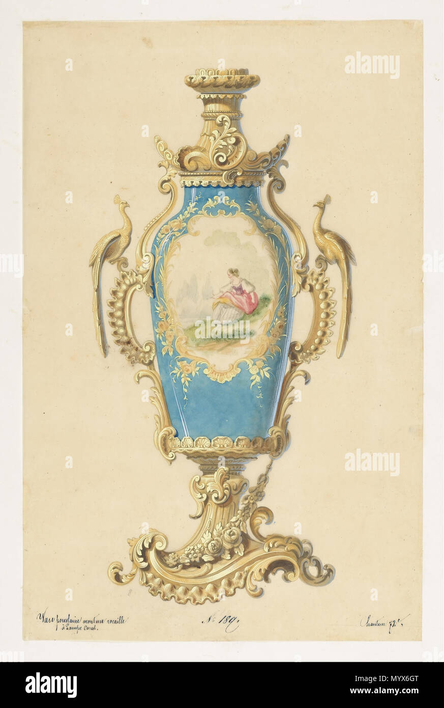 . Design for the Base of an Oil Lamp . ca. 1855 2 Design for the Base ...