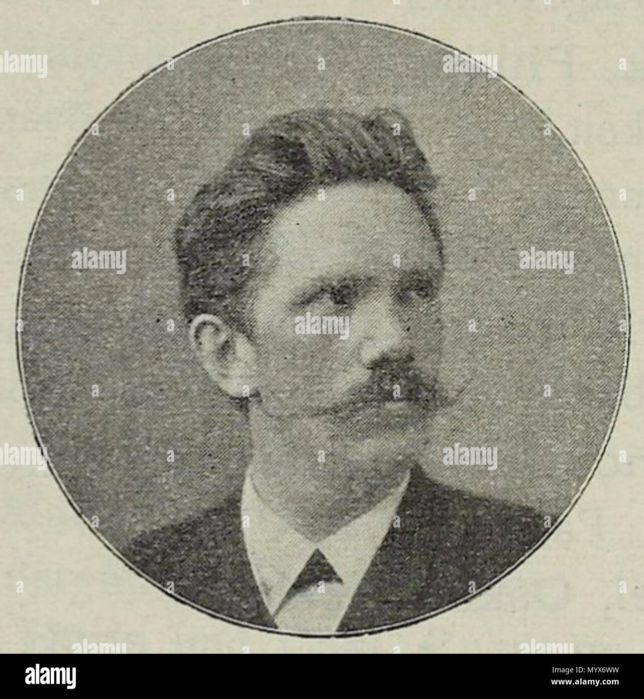 . German painter Richard Friese in 1897 5 Richard Friese, 1897 Stock ...