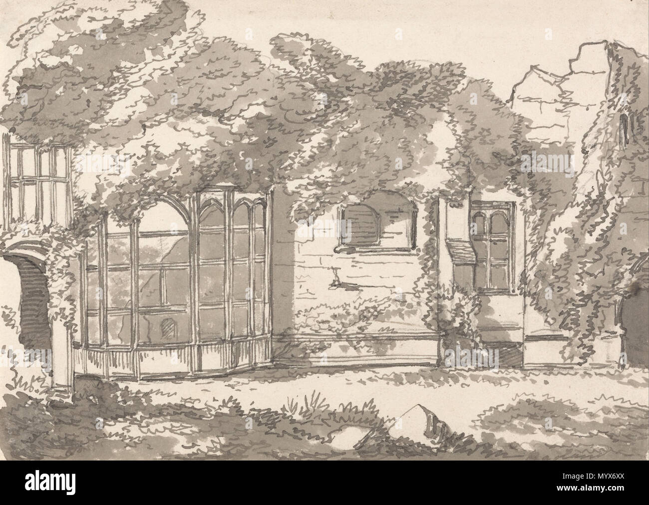 . Ruins of an ancient building overgrown with ivy . undated 5 Ruins of ...