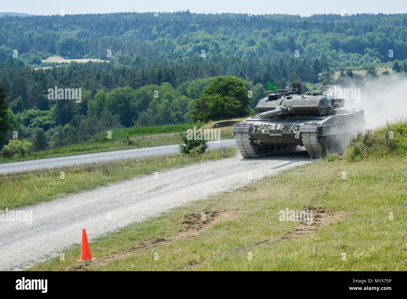 German soldiers assigned to the 3rd Panzer Battalion operate a Leopard ...