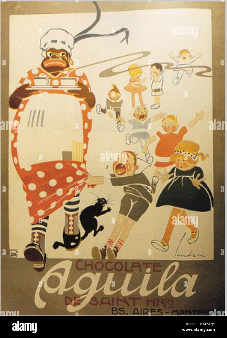 . English: Advertisement of 'Aguila' chocolate Español: Publicidad del ...
