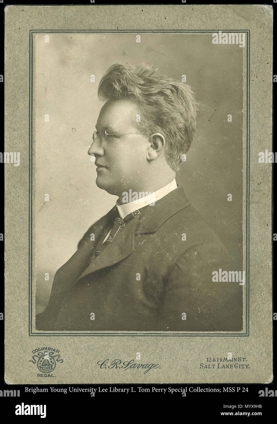 Call #: Mss P24 Box 2 Folder 11 . Anthony Lund bust portrait. between ...