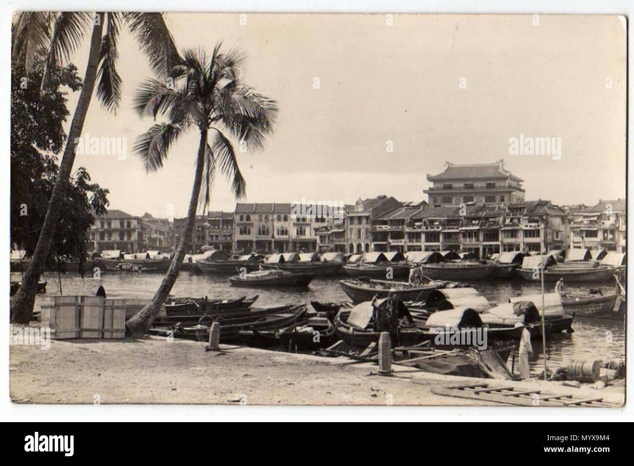 . 中文（繁體）‎: 新加坡一景 . circa 1920. Unknown 1 Singapore scene 02 Stock Photo ...