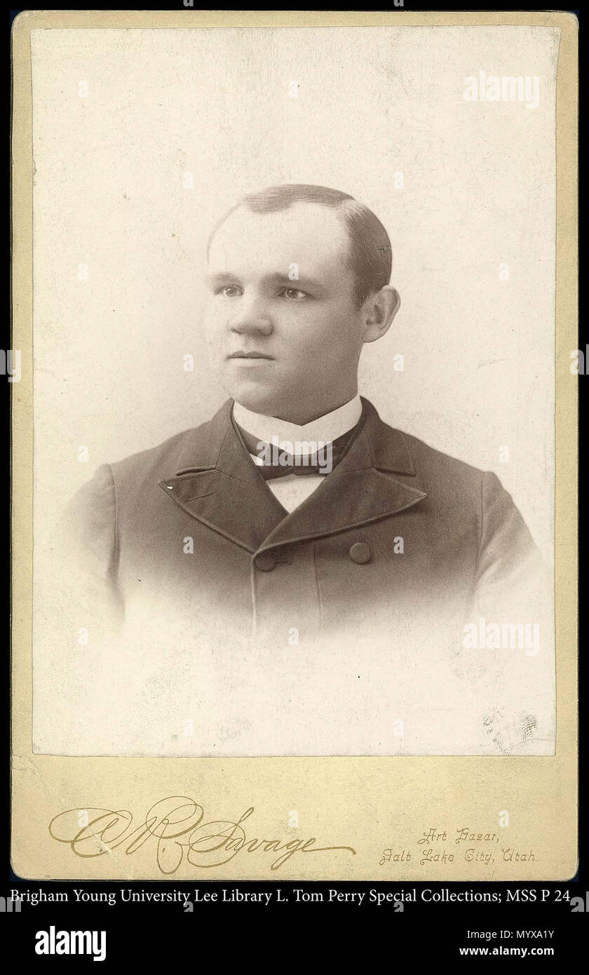 Call #: Mss P24 Box 2 Folder 12 . James E. Talmage bust portrait ...