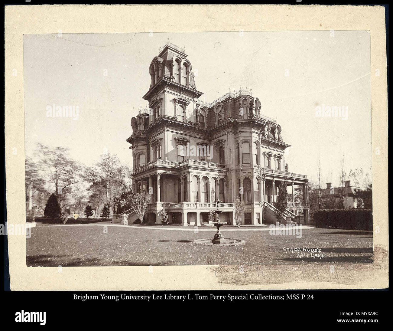 Call #: Mss P24 Box 2 Folder 13 . Gardo House, Salt Lake.. circa 1856 2 ...
