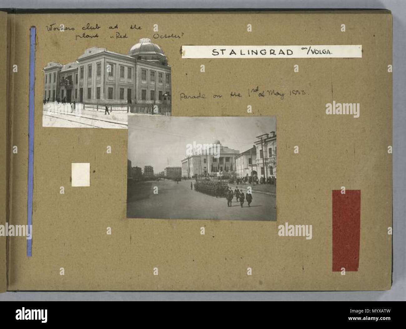 . Workers Club at the plant 'Red October'. Parade on the 1st of May ...