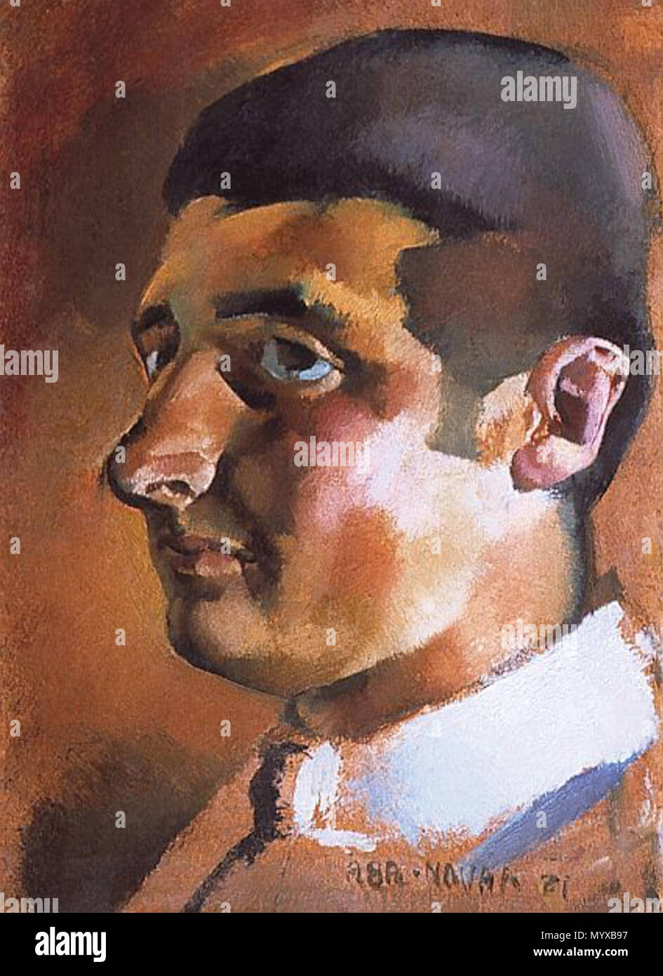 6 Aba-Novák Portrait of a man 1921 Stock Photo - Alamy