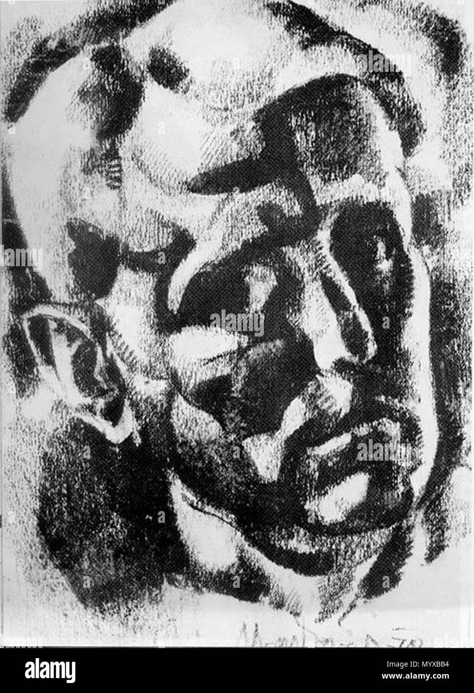 6 Aba-Novák Self-portrait 1920 D Stock Photo - Alamy