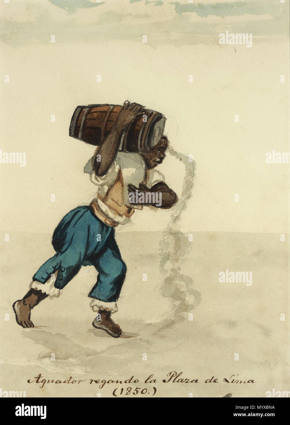 . Español: Acuarela de Pancho Fierro (Lima, 1807 - Lima, 1879) . 1850 ...